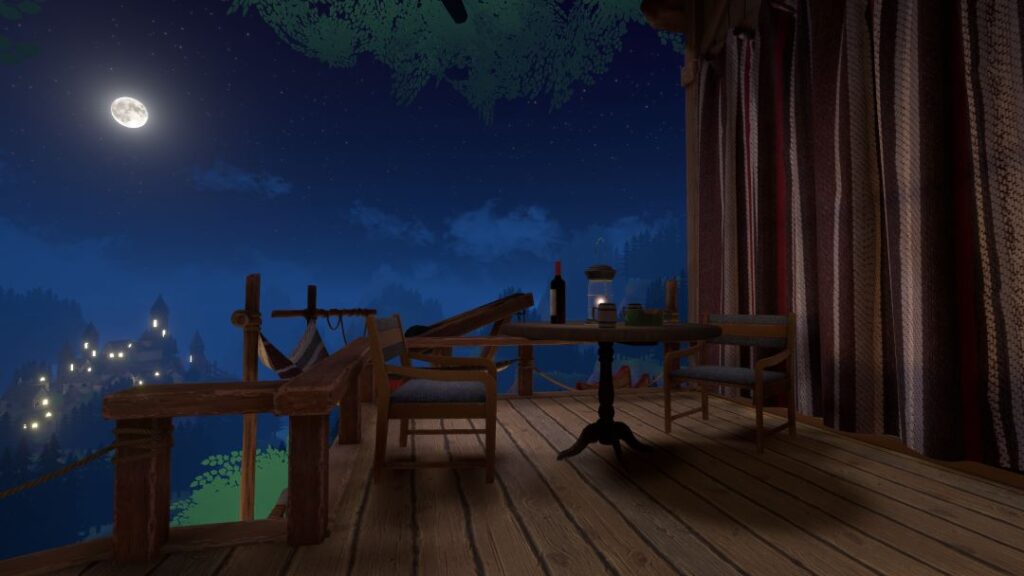 【VRChatワールド紹介】Moonlit Perch -月明かりの泊まり木- | インドアろんろんのお役立ちブログ