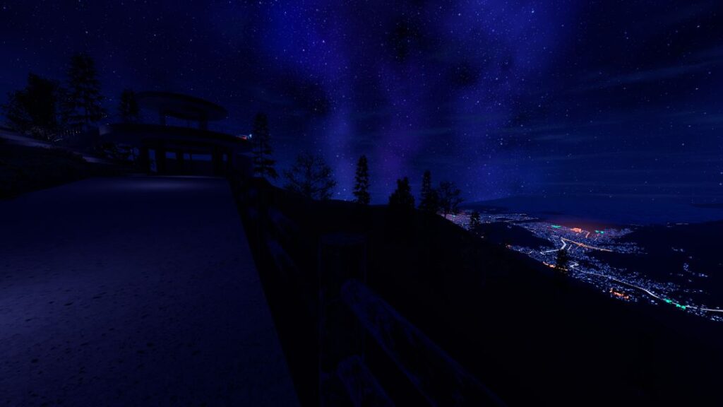 【VRChatワールド紹介】きらめく夜の展望台 -The Shimmering Night Viewpoint- | インドアろんろんのお役立ちブログ